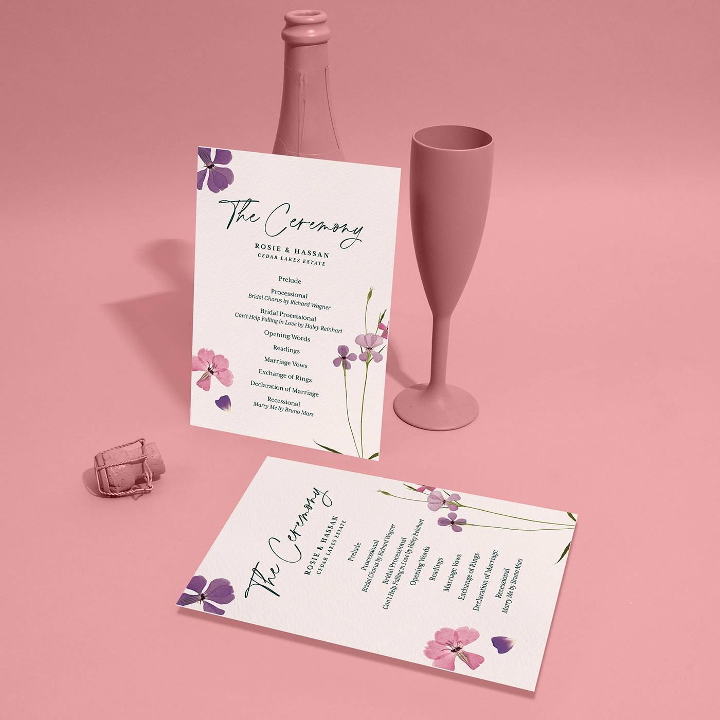 Wedding Programs | Flat, Folded & Booklet Ceremony Program Printing