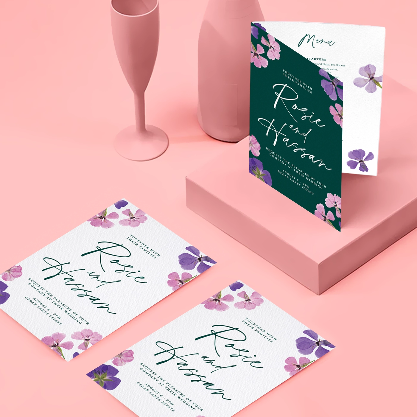 Wedding Stationery Printing | Custom Invitations, Menus & Thank You Cards